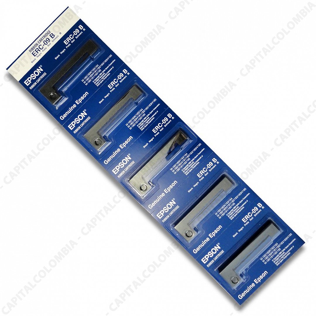 Cinta Epson ERC-09BSerie M160/M180/M190/HX-20 Negra (x5 und) - Capital ...