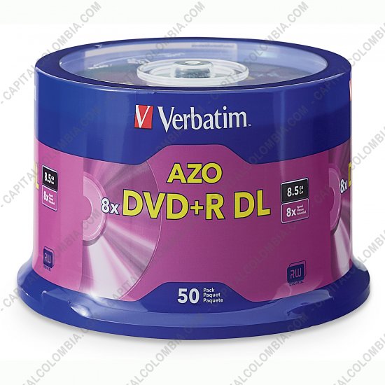 Capital Colombia - Foto No. 1 de DVD+R DL Verbatim x 50 unidades, velocidad 8x, capacidad 8.5GB ...