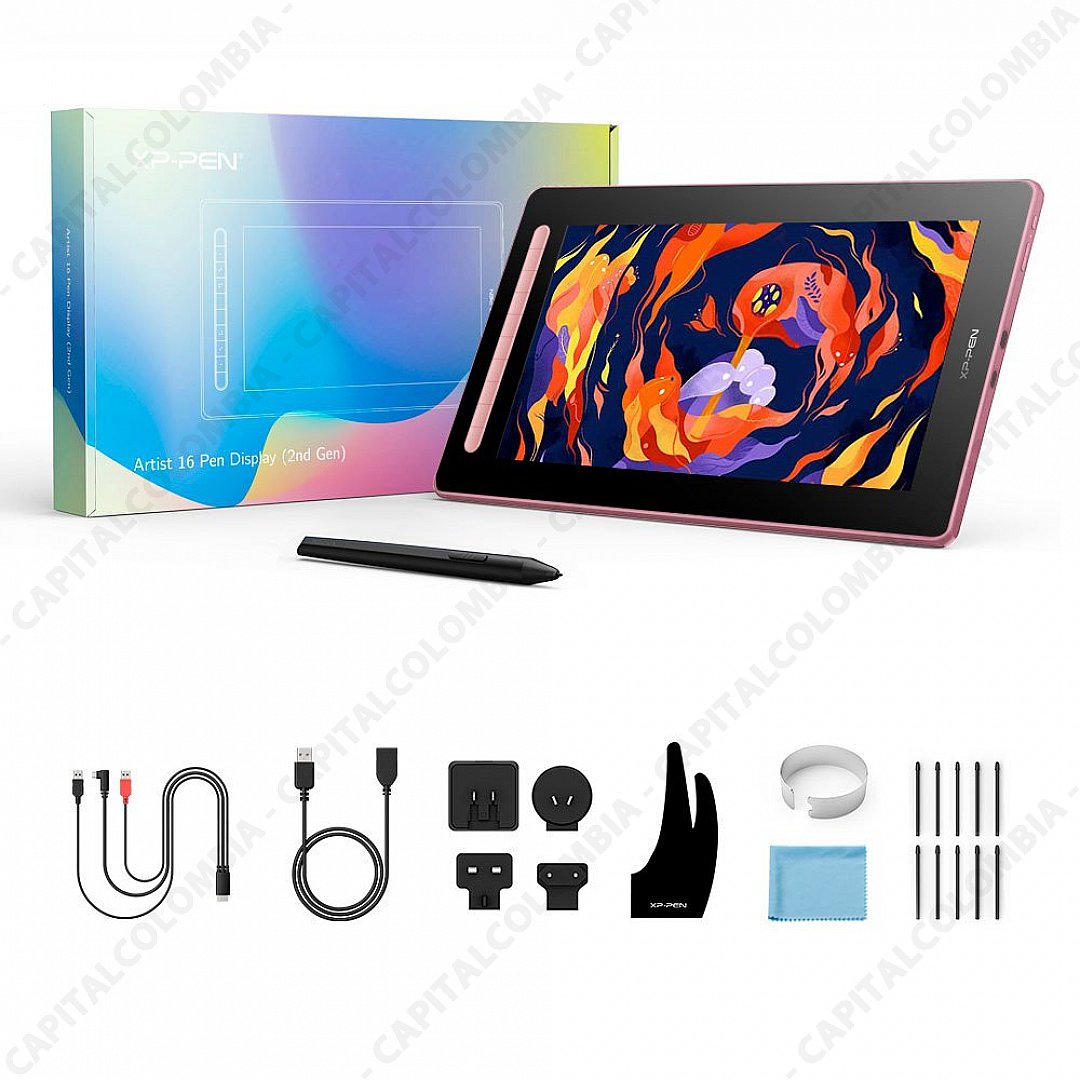 Display Digitalizador XP-Pen Artist 16 Gen2 Rosada, Lápiz 8K - Capital ...