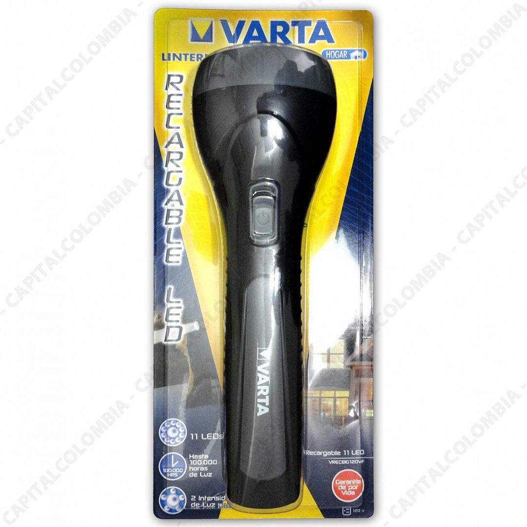 Linterna Recargable Grande LED (11 Leds) Varta (VRECBIG120VF) - Capital ...