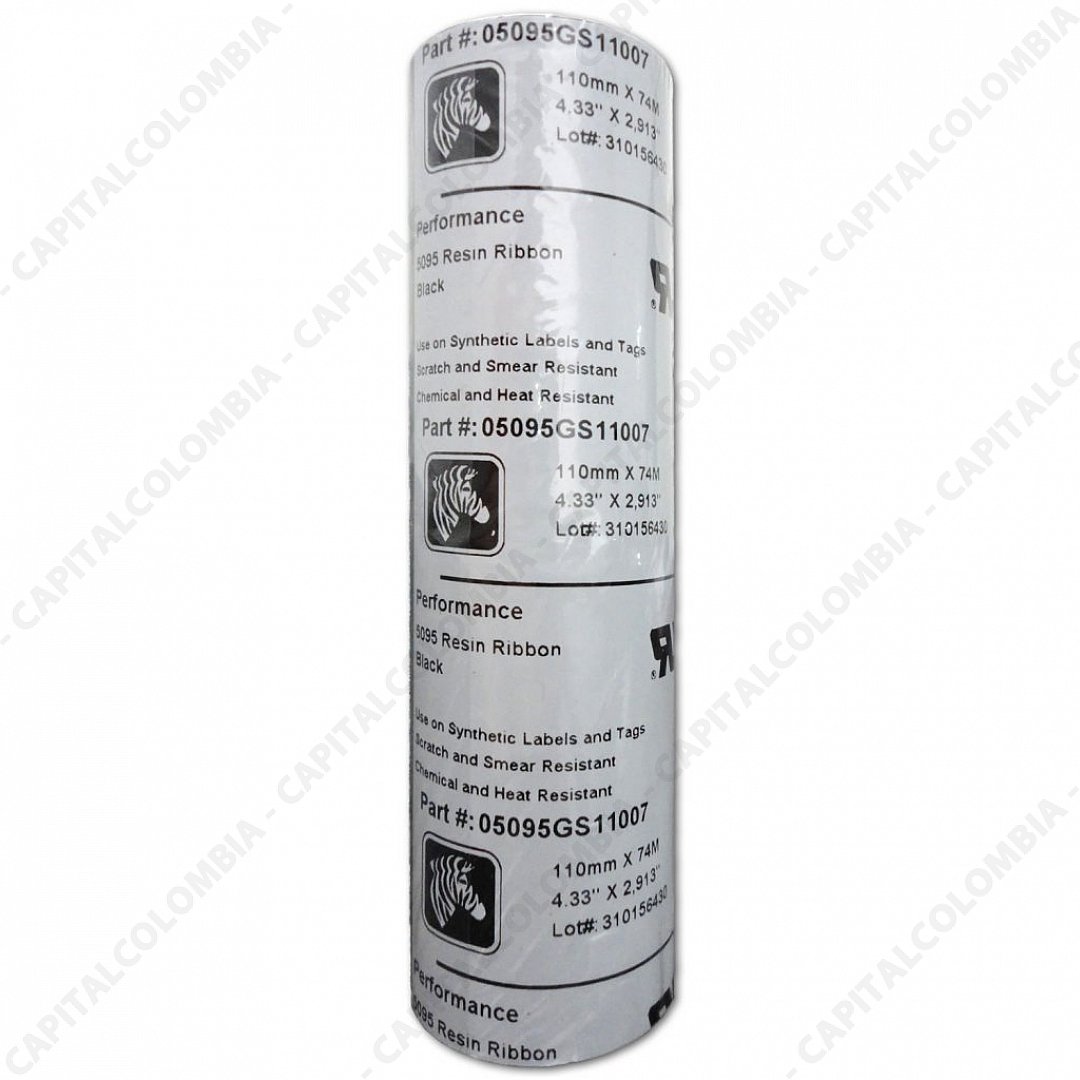 Comprar Online Rollo de cinta resina para impresora Zebra de 110mm x 74 ...