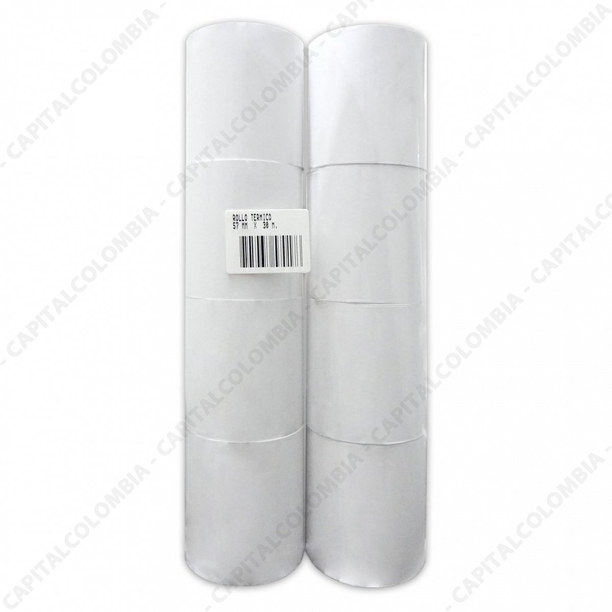 Comprar Online Rollos de papel tipo térmico de 57mm X 30mts X 8 ...